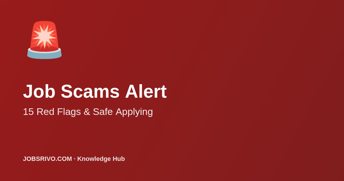 Job Scams 2026: 15 Red Flags, Reality Check & Safety Checklist
